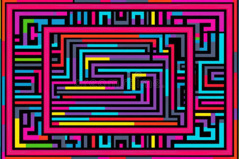 Colorful Maze. Find the Right Path. Maze for Children Stock Vector ...