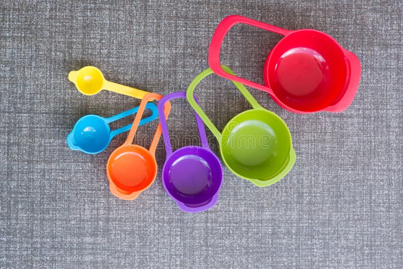 Colorful measuring cups stock image. Image of nutrition - 79016681