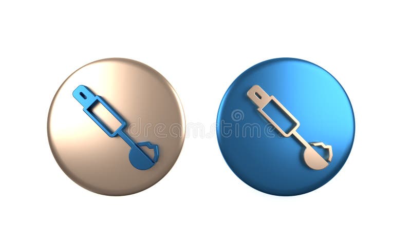 Colorful Measuring Spoon Icon Isolated on White Background. Circle ...