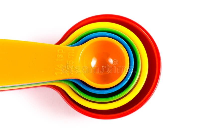 Colorful measuring spoons stock photo. Image of kitchen - 52652292