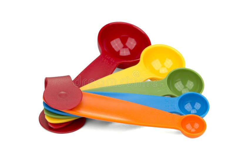 Colorful measuring spoons stock image. Image of quantity - 80005223