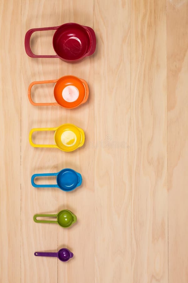 Colorful measuring spoons stock image. Image of shot - 62493077