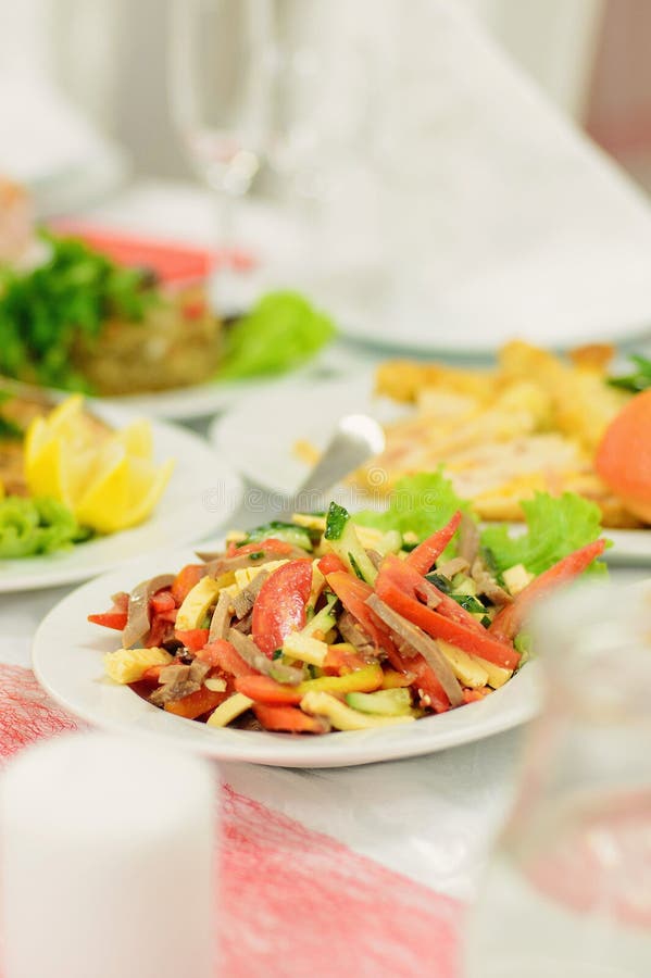 Colorful Meat Salad stock photo. Image of cafe, lunch - 47722834