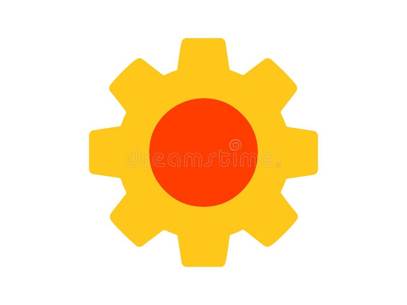 Colourful Mechanism Setting Gear Tool Flat Design Stock Vector ...