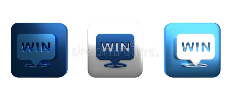 Colorful Medal Icon Isolated on White Background. Winner Symbol. Square ...