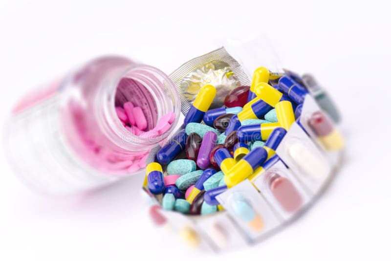 Colorful Medicines stock image. Image of tablets, capsules - 40908911