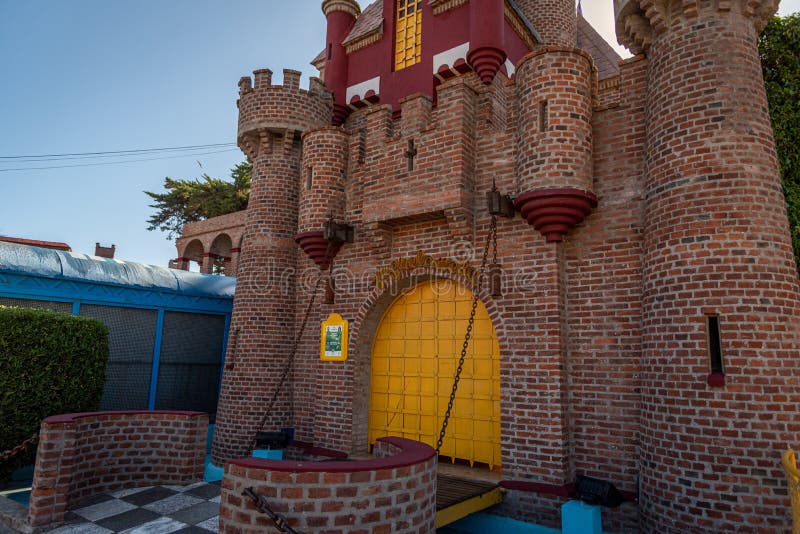 Colorful Medieval Castle Themed Amusement Park Made of Bricks Editorial ...