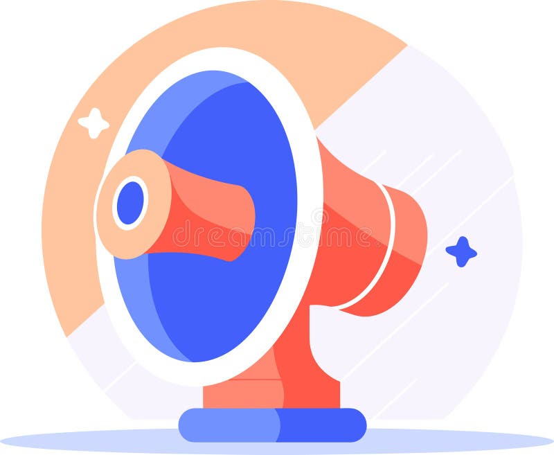 Colorful Megaphone for Advertising in UX UI Flat Style Stock Vector ...