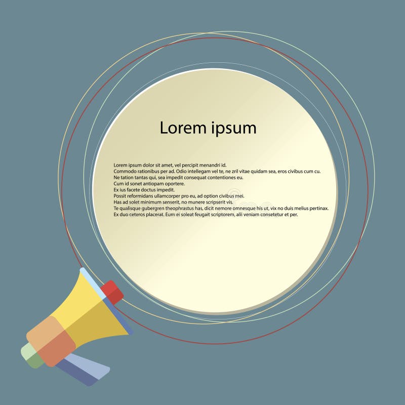 Toy Megaphone with Blank Text Bubble. Blank Text Bubble Illustration ...