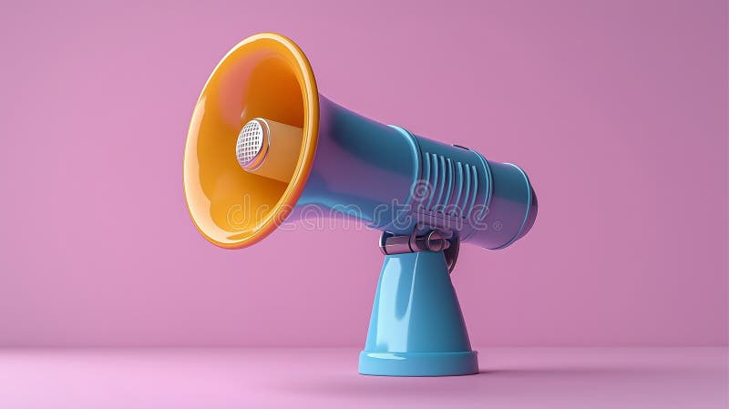Colorful Megaphone for Effective Sound and Communication Stock ...
