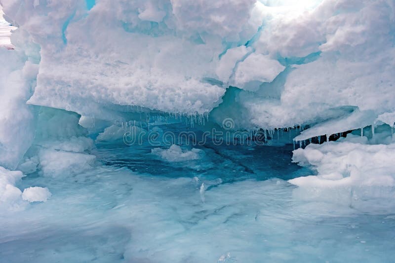 Colorful Melting Ice in the North Pack Ice Stock Photo - Image of ...
