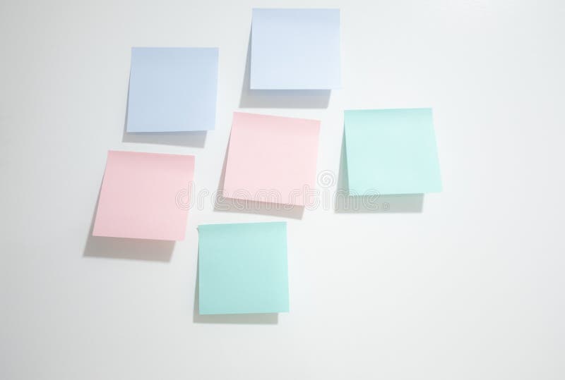 Colour Sticky Note Isolated on White Background Stock Photo - Image of ...