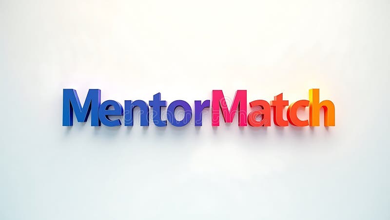 Colorful MentorMatch Logo on a Clean Backdrop with Shadow Effects Stock Illustration ...