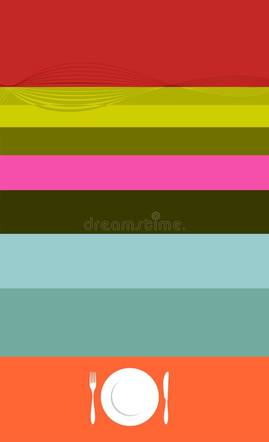 Colorful menu cover design stock vector. Illustration of menu - 13206759