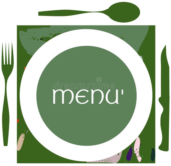 Colorful Menu label stock illustration. Illustration of blank - 45641619