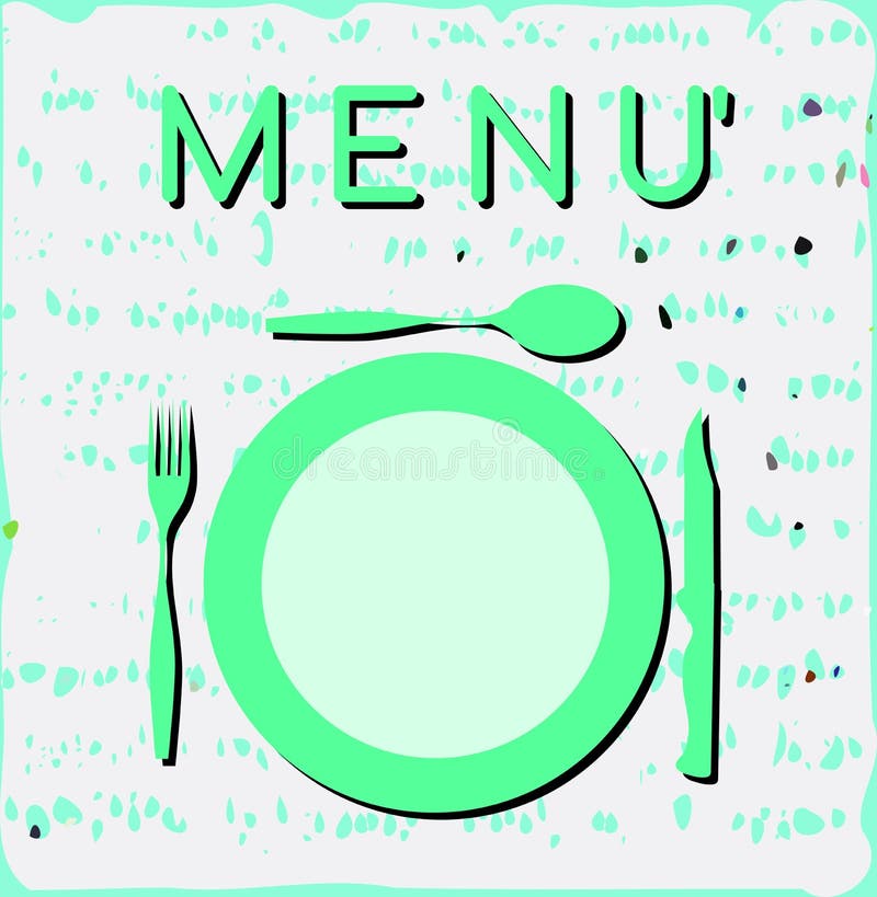 Colorful Menu Label Isolated Stock Illustration - Illustration of decor ...