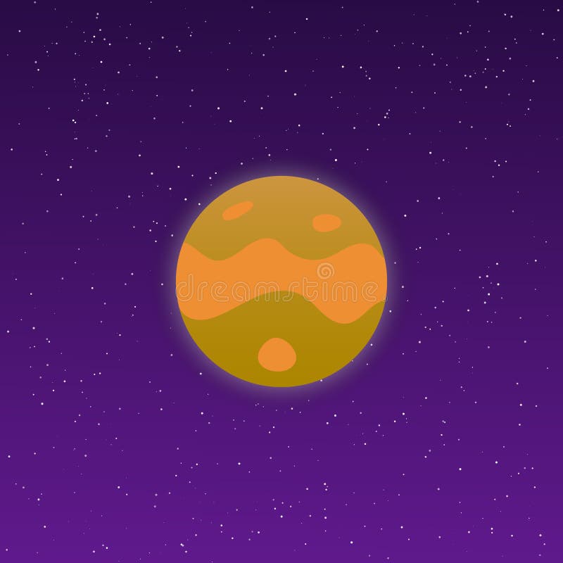 Colorful Mercury Planet Icon Stock Illustration - Illustration of small ...