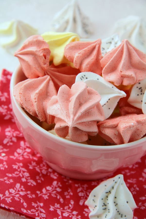 Colorful Meringue Beze Cookies in a Cup Stock Image - Image of biskit ...