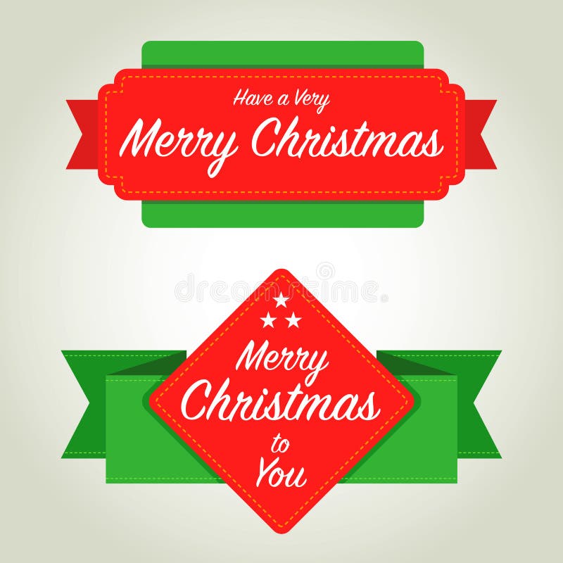 Colorful Merry Christmas Label Stock Vector - Illustration of party ...