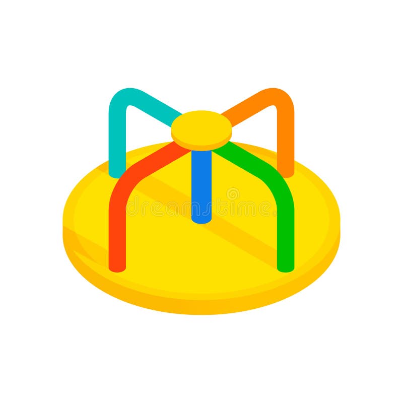 Colorful Merry-go-round Isometric 3d Icon Stock Vector - Illustration ...