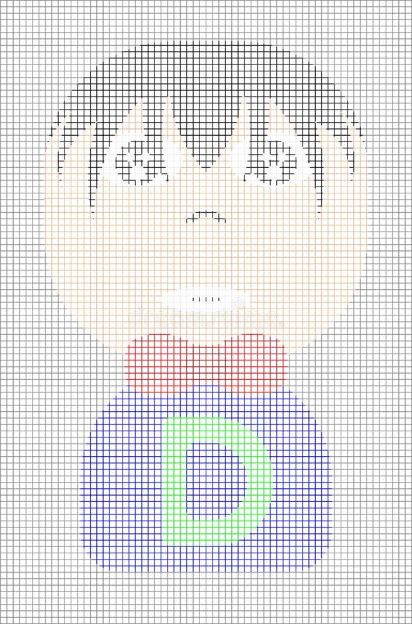 Colorful Mesh with Boy Cartoon Face D Stock Vector - Illustration of ...
