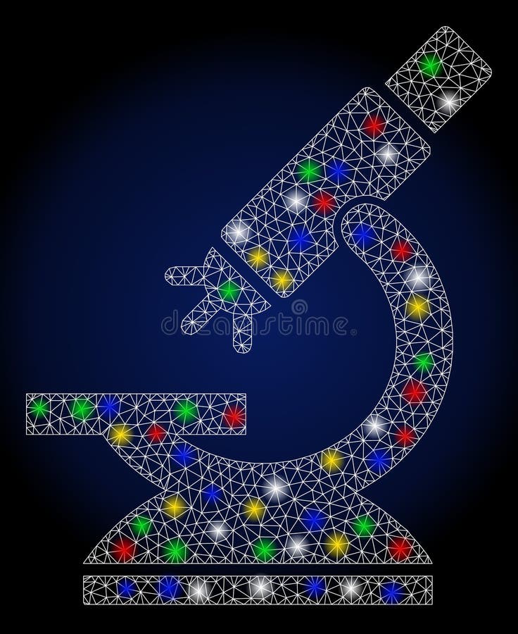 Colorful Mesh Wire Frame Labs Microscope with Color Light Spots Stock ... Colorful Mesh Wire Frame Labs Microscope with Color Light Spots Stock ...
