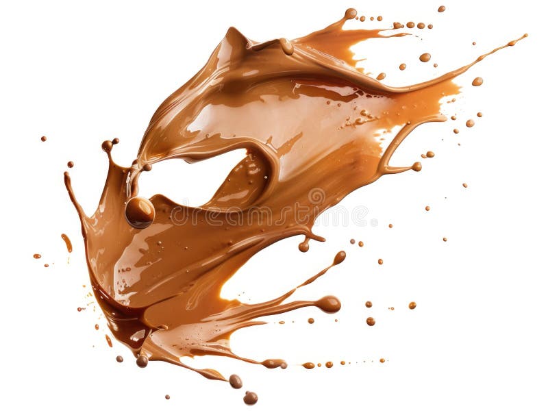 A Colorful and Messy Splatter of Chocolate on a Clean White Surface ...