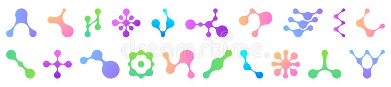 Colorful Metaball Shapes Collection Stock Vector - Illustration of ...