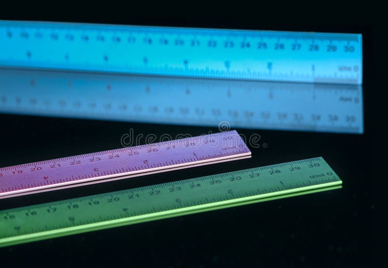 Colorful Ruler Set stock image. Image of school, plastic - 22435405