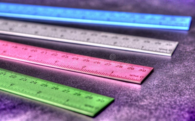 Colorful Ruler Set stock image. Image of school, plastic - 22435405