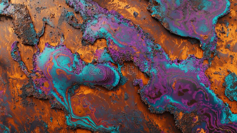 Colorful Metal Texture with Rust and Corrosion, Creating an Abstract ...