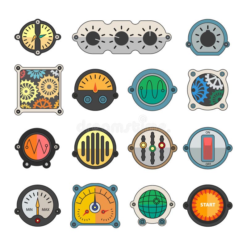 Colorful Meter Isolated Vector Illustration Stock Vector - Illustration ...