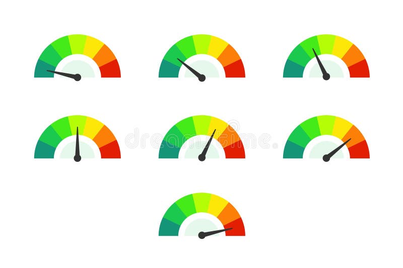 Colorful Meter Isolated Vector Illustration Stock Vector - Illustration ...