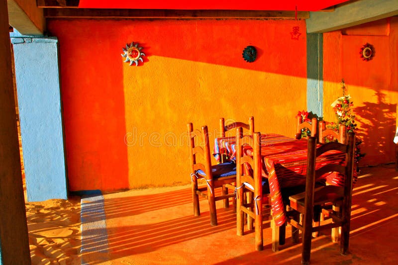 Colorful Mexican Restaurant Stock Photo - Image of colors, hancraft ...