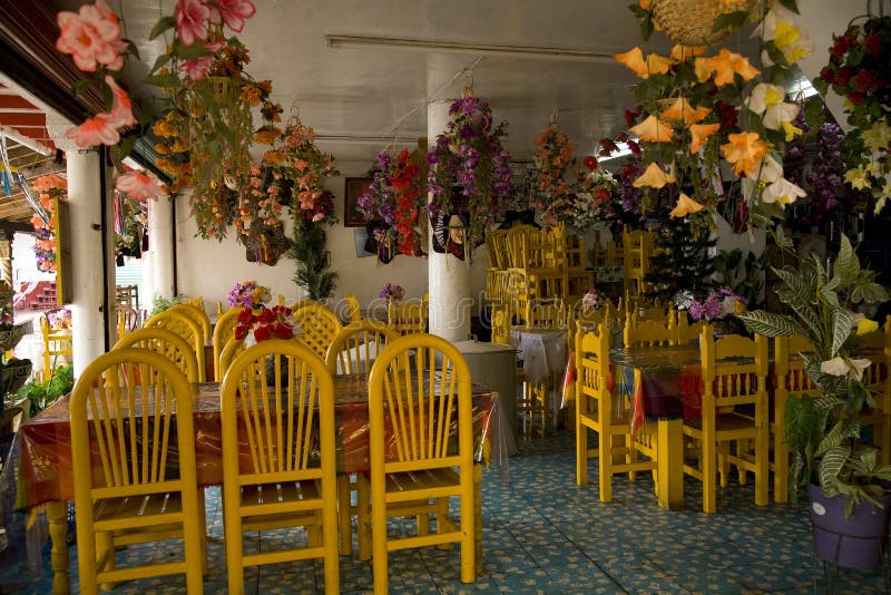 Colorful Mexican Restaurant Janitzio Island Mexico Stock Image - Image ...