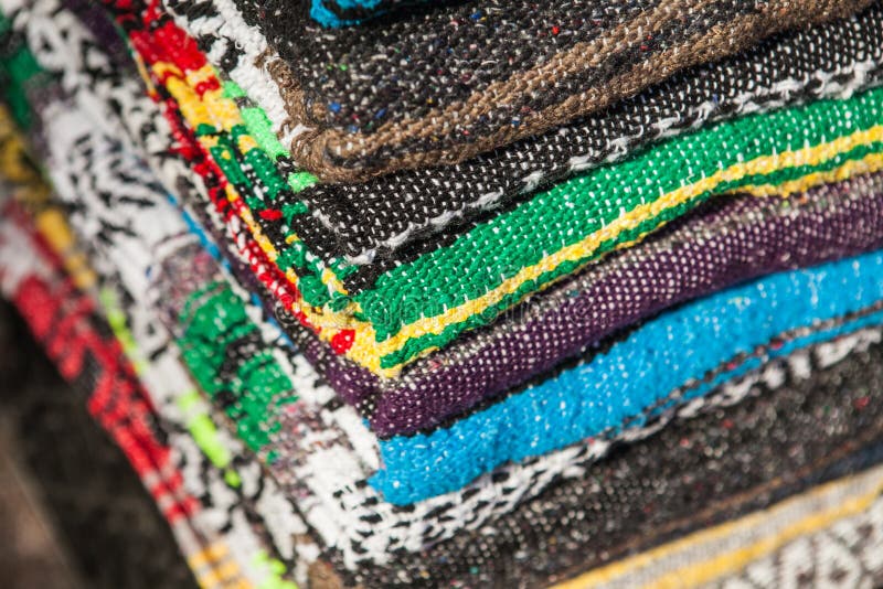 Mexican Serape Fabric Colorful Pattern Texture Stock Photo - Image of ...