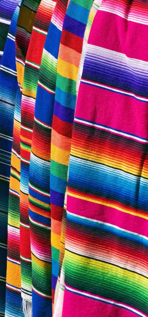 Colorful Mexican Serapes Two Stock Photo - Image of colourful, mexico ...