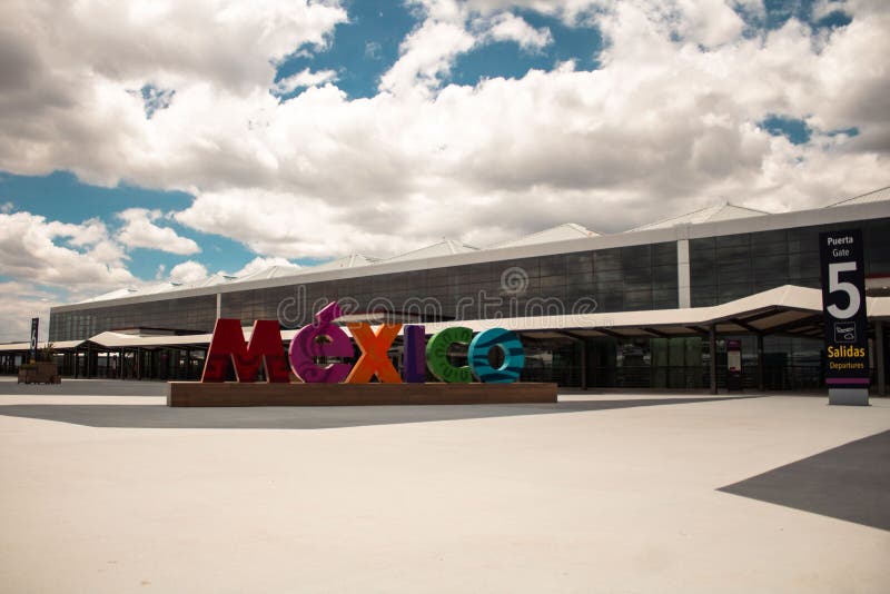 Colorful Mexico Sign at the AIFA Airport Editorial Photography - Image ...