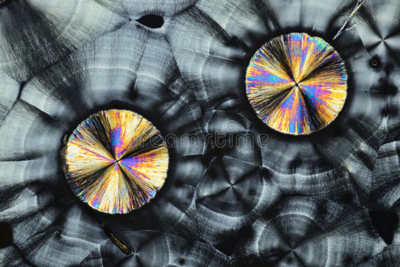 Colorful Micro Crystals in Polarized Light Stock Photo - Image of ...