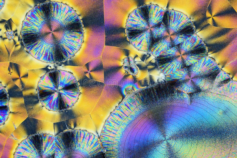 Colorful Micro Crystals in Polarized Light Stock Photo - Image of macro ...