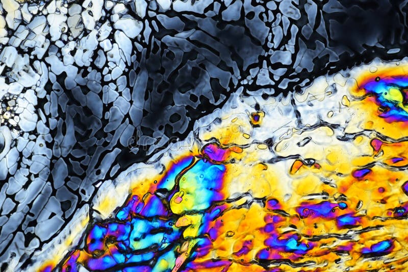 Colorful Micro Crystals in Polarized Light Stock Photo - Image of ...