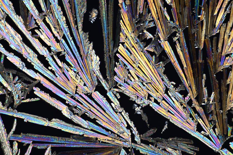 Colorful Micro Crystals in Polarized Light Stock Image - Image of ...