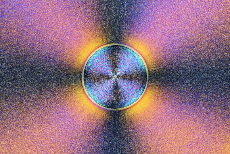 Colorful Micro Crystals in Polarized Light. Photo through a Microscope ...