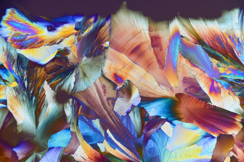 Colorful Micro Crystals in Polarized Light Stock Photo - Image of ...