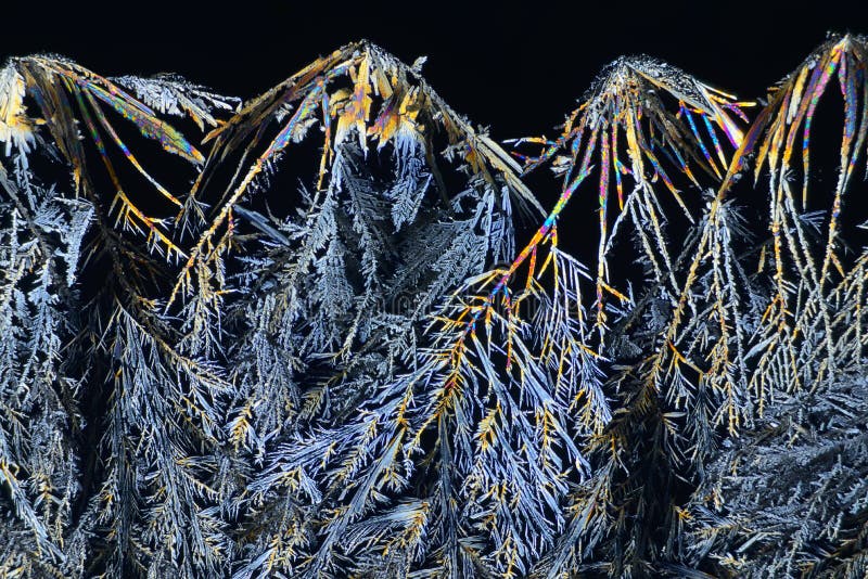Colorful Micro Crystals in Polarized Light Stock Image - Image of ...