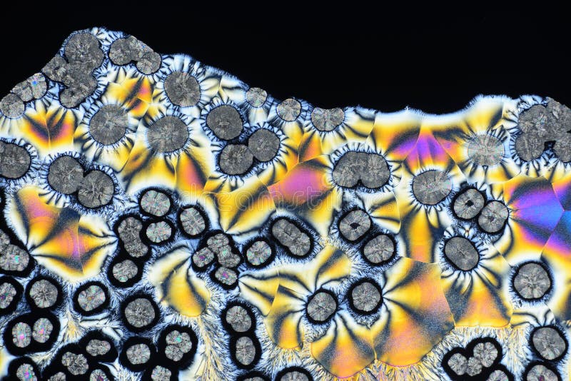 Colorful Micro Crystals in Polarized Light Stock Illustration ...