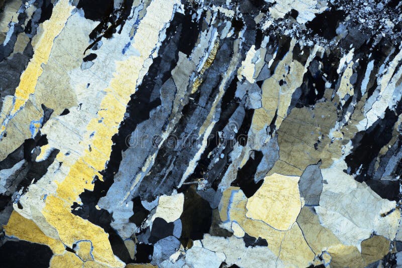 Colorful Micro Crystals of Rock in Polarized Light Stock Image - Image ...