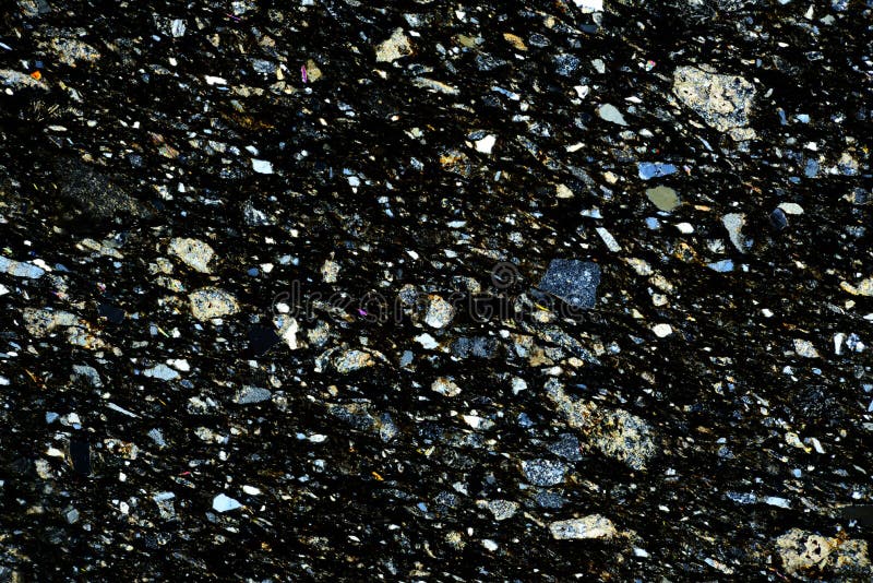 Colorful Micro Crystals of Rock in Polarized Light Stock Photo - Image ...