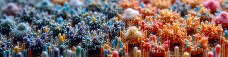 Colorful Microbial Growth in Artistic Abstract Pattern Stock Photo ...