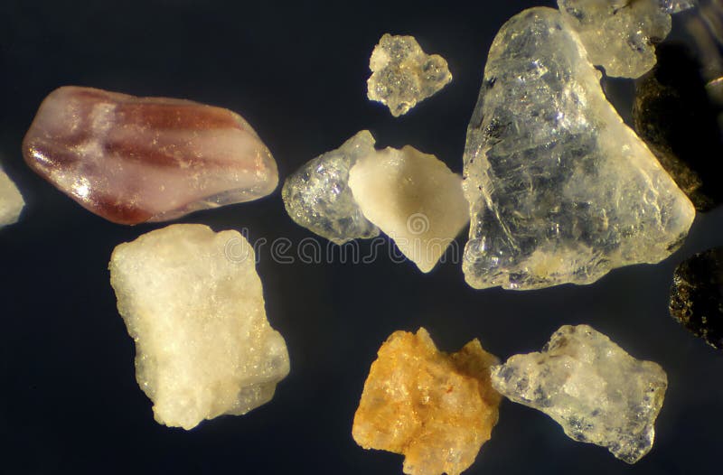 Colorful Micrograph of Sand Grains from Puerto Vallarta, Mexico Stock ...